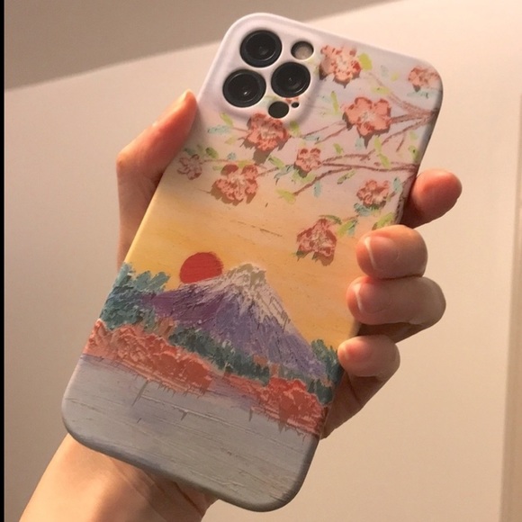 Accessories | Iphone 12 Pro Oil Painting Sunset Case | Poshmark